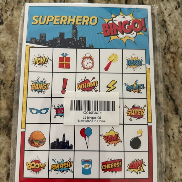 Party Supplies | Superhero Bingo Game Set Colorful Party Supplies ...